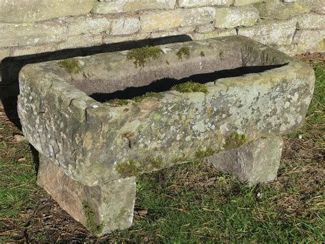 Antique Stone Trough On Blocks Holloways Garden Antiques