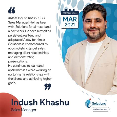 Isolution On Linkedin Meetindush Salesmanager Meettheteam 43 Comments