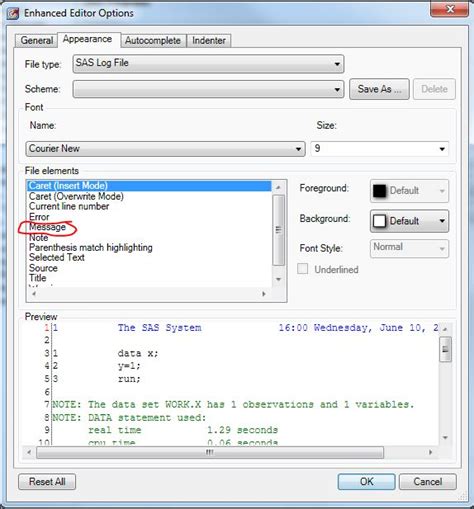 Colorized Text In The Eg Log Sas Support Communities