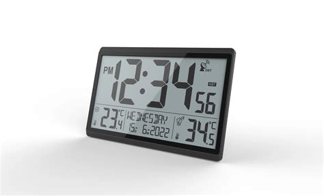 7 Languages Weekday Rcc Atomic Jumbo Lcd Digital Clock Wall Clock Buy Large Digital Wall Clock