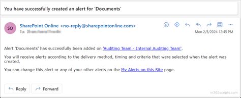How To Create Spo Alerts On Files Folders Lists And Documents