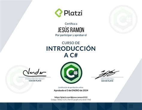 Jesus Arnoldo Ramon Oyervides Programación On Linkedin Csharp Platzi