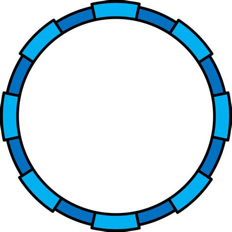 Dialog Box Clipart Transparent Png Hd Tech Border Blue Neon Geometric Round Frame Box Dialog