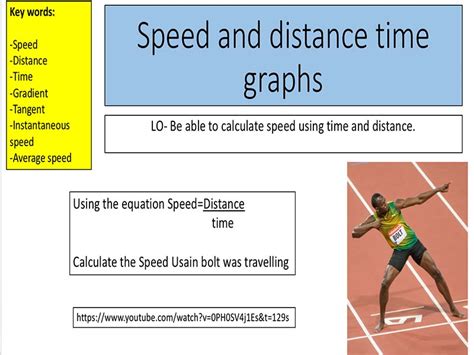 Speed And Distance Time Graphs Teaching Resources