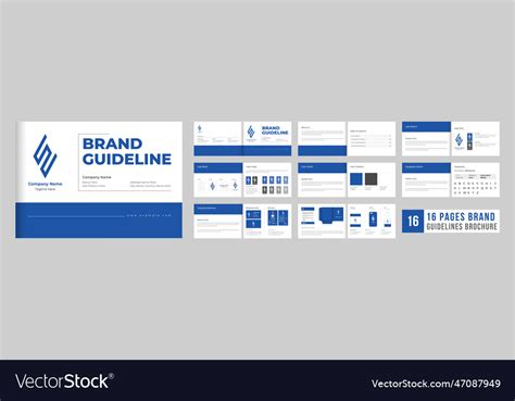 Company Design Guideline Booklet Template Vector Image