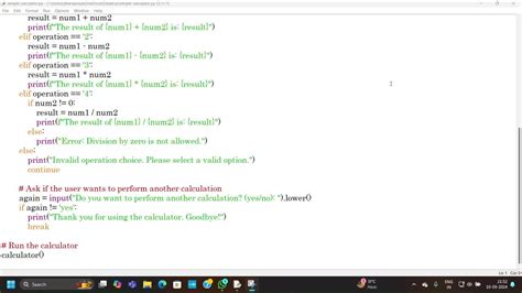 Dhanapriya D On Linkedin Built A Simple Calculator In Python 🐍🧮 This