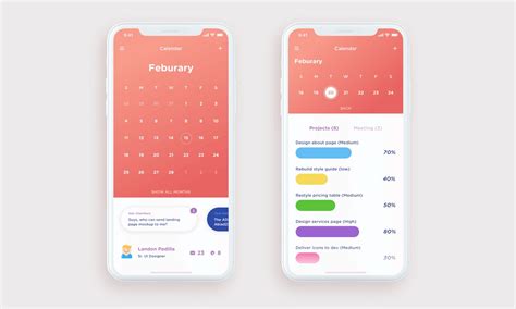 Vector Design Calendar App Ui Ux Concept Calendar App Vrogue Co