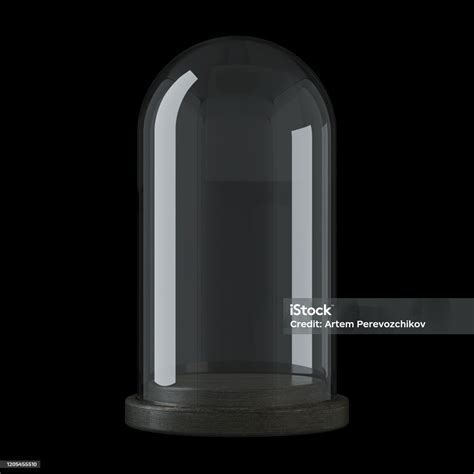 검은 색 배경에 빈 유리 돔 클리핑 경로포함 3d 렌더링 0명에 대한 스톡 사진 및 기타 이미지 0명 3차원 형태 공란 Istock