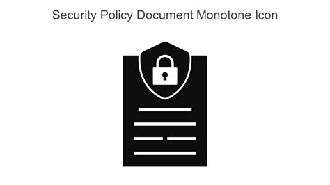 Security Policy Document Monotone Icon In Powerpoint Pptx Png And Editable Eps Format Ppt Template