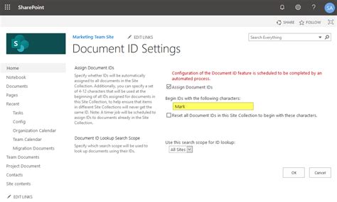 How To Configure Document ID Service Feature In SharePoint Online
