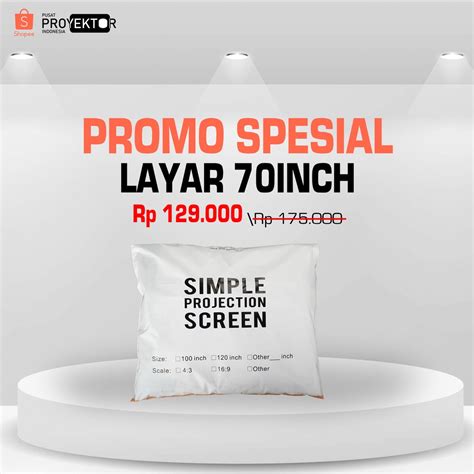 Jual Proyektor Mini Proyektor Film Layer Lebar Layar Proyektor Portable Inch Simple Screen