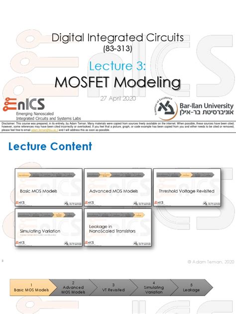 Lecture 3 Mosfet Modeling 2020 1 Pdf Mosfet Spice