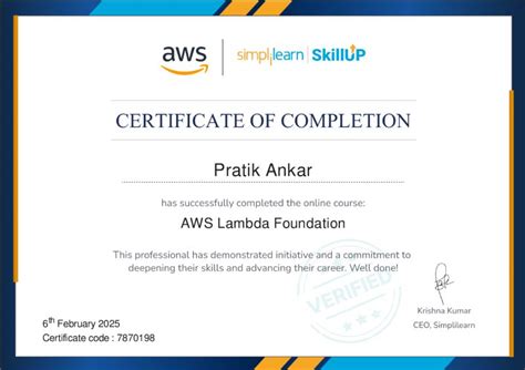 Learning Aws Lambda Skillup Pratik Ankar