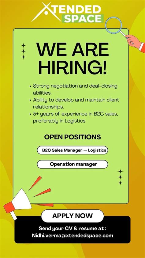 Hiring Logistics Salesmanager Operationsmanager Noidajobs Hiring Nidhi Verma 11 Comments