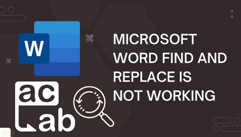 fix word find and replace not working [tested methods]