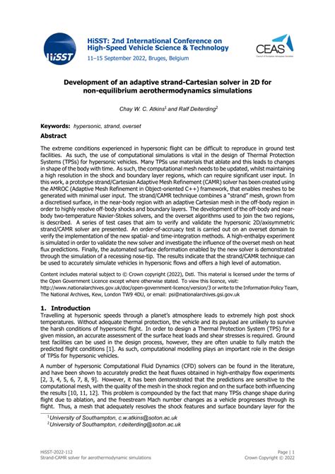 pdf development of an adaptive strand cartesian solver in 2d for non equilibrium