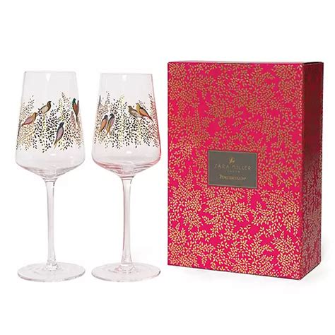 Sara Miller London Portmeirion Chelsea Set Of 2 Wine Glasses Freemans