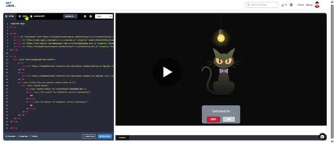 Proud To Share That Ive Built The “cat And Light” Project Using Html Css And Javascript As
