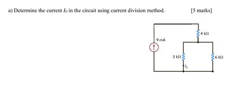 Solved Determine The Current I0 In The Circuit Using Current Chegg