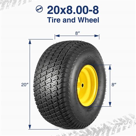 Maxauto 20x8 00 8 Lawn Mower Tires 20x8x8 Lawn Tractor Tire 20x8 8 Turf Tire With Rim 3 5