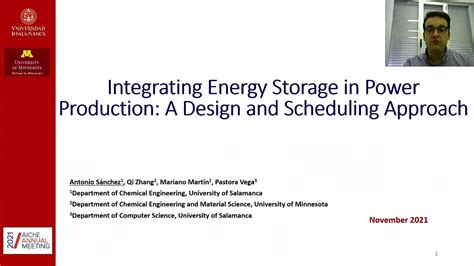 Integrating Energy Storage In Power Production A Design And Scheduling Approach Aiche