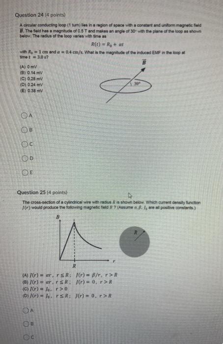 solved question 22 4 points loop a has a current in the