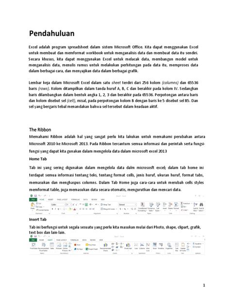 Modul Pelatihan Microsoft Excel Pdf