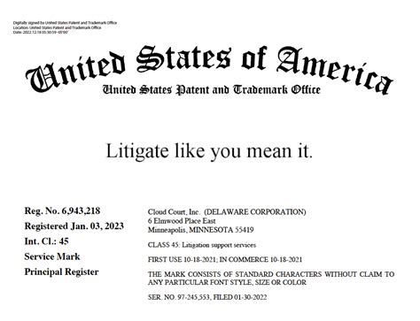 Litigate Like You Mean It ®