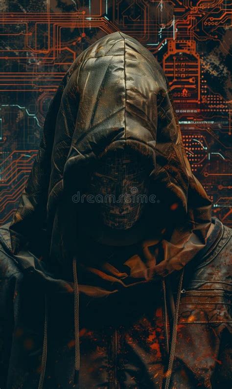 Anonymous Hacker In Hood And With Dark Face Privacy And Internet Security Darknet And Cyber