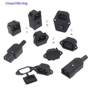 Jual Uequilibring Hitam AC Male Plug Female Plug Rewirable Power Connector Kota Bandung Toko
