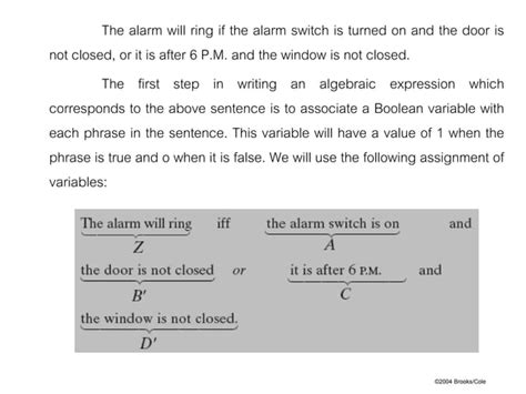 Applications Of Boolean Algebra Minterm And Maxterm Expansions Pptx