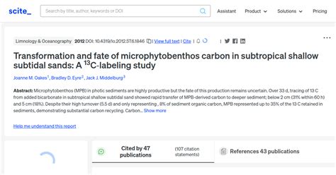Transformation And Fate Of Microphytobenthos Carbon In Subtropical Shallow Subtidal Sands A 13