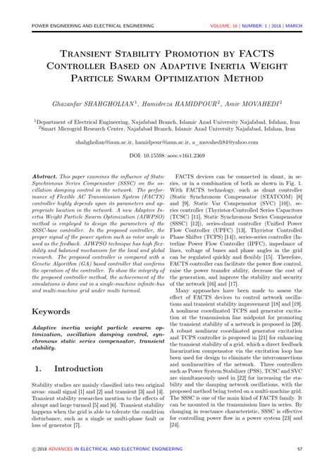 PDF Transient Stability Promotion By FACTS Controller Based On