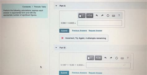 Solved Part A Constants 1 Periodic Table Perform The Chegg Com