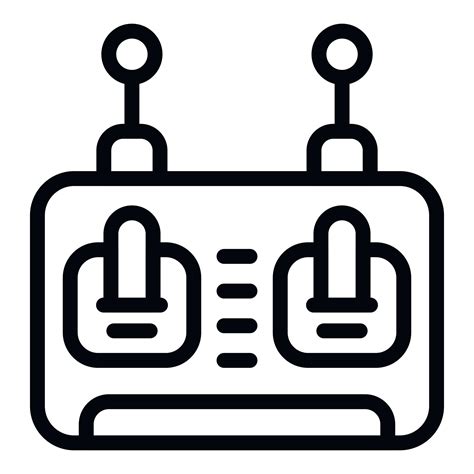 Rc Joystick Icon Outline Vector Radio Control 20266598 Vector Art At Vecteezy