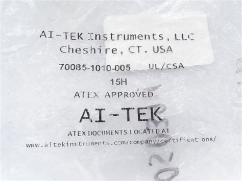 Ai Tek Instruments 70085 1010 005 Sensor