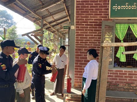 ချောင်းဆုံမြို့နယ် အခြေခံပညာအထက်တန်းကျောင်းတွင် မီးဘေးအန္တရာယ်ကြိုတင်ကာကွယ်ရေး လုပ်ငန်းများဆောင