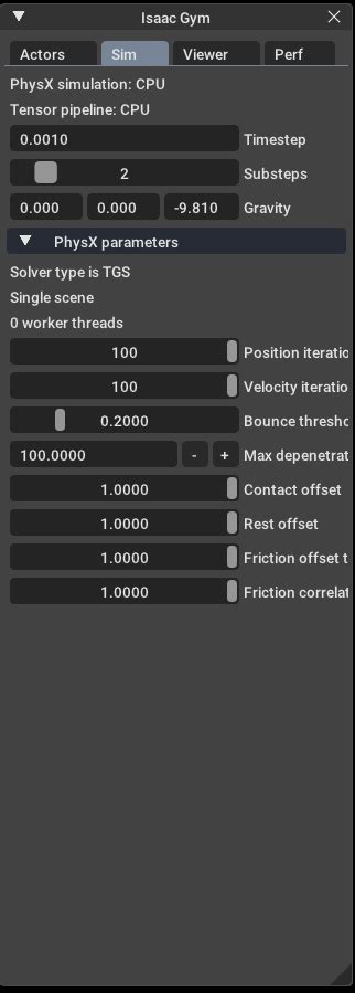 Isaac Gym How To Close Automatically User Parameter Interface Isaac Gym Nvidia Developer