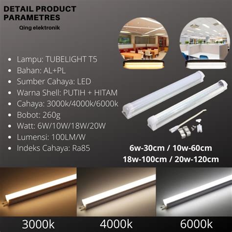 LAMPU TL LAMPU T LED TUBE LIGHT W W W W CM CM TERMURAH BERGARANSI LED TUMBLR