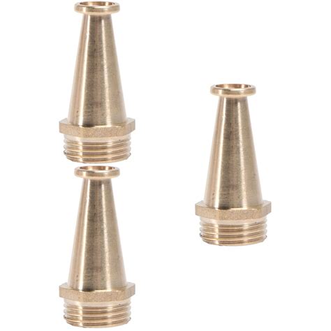 3pcs 12 Inch Pure Copper High Pressure Solid Brass Hose Jet Nozzle