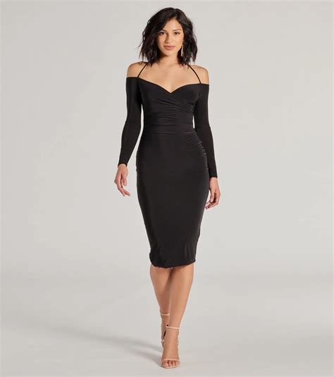 Long Sleeve Off The Shoulder Dresses And Windsor