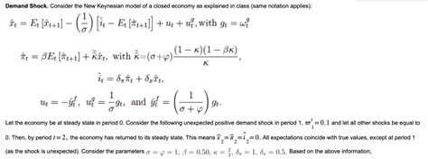 Solved x t Et x t σ i tEt π t ut utg with Chegg com