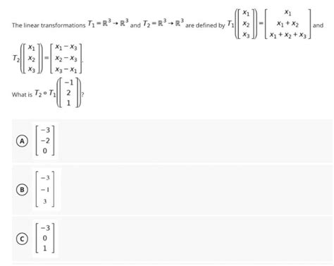 [answered] the linear transformations t r r and t r r are defined by t1