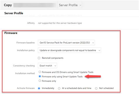 Hpe Firmware Management For Vmware Esxi Server Profile Install Method