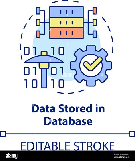 Data Stored In Database Concept Icon Stock Vector Image And Art Alamy