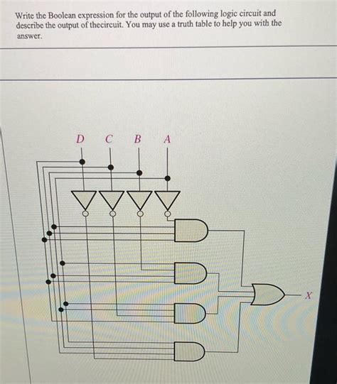 solved write the boolean expression for the output of the