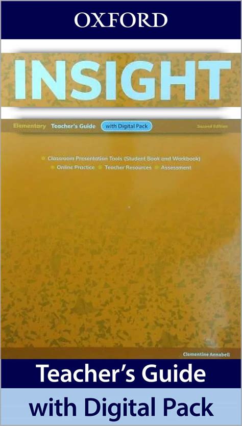 Insight 2nd Edition Elementary Teachers Guide With Digital Pack The English Book