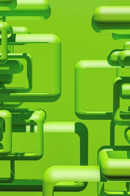 Premium Photo Abstract Green Geometric Shapes Wallpaper
