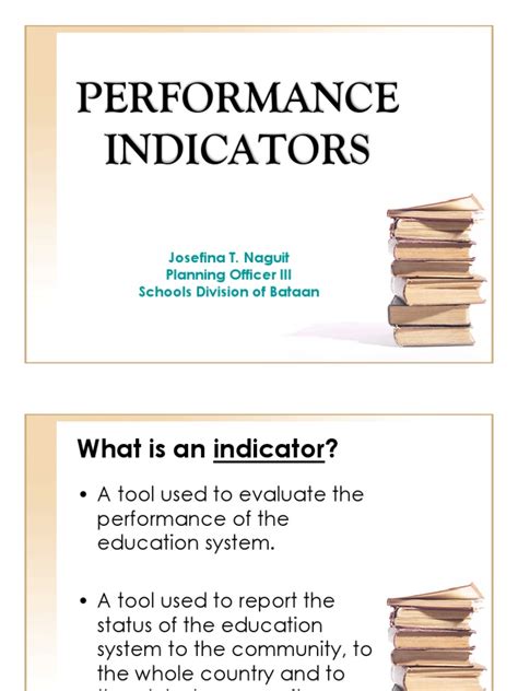Performance Indicators Formula Students Primary Education