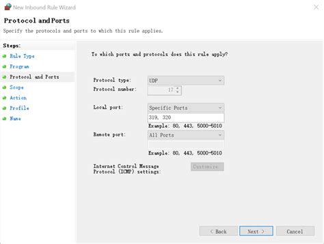 Firewall Configuration Windows Example Dante
